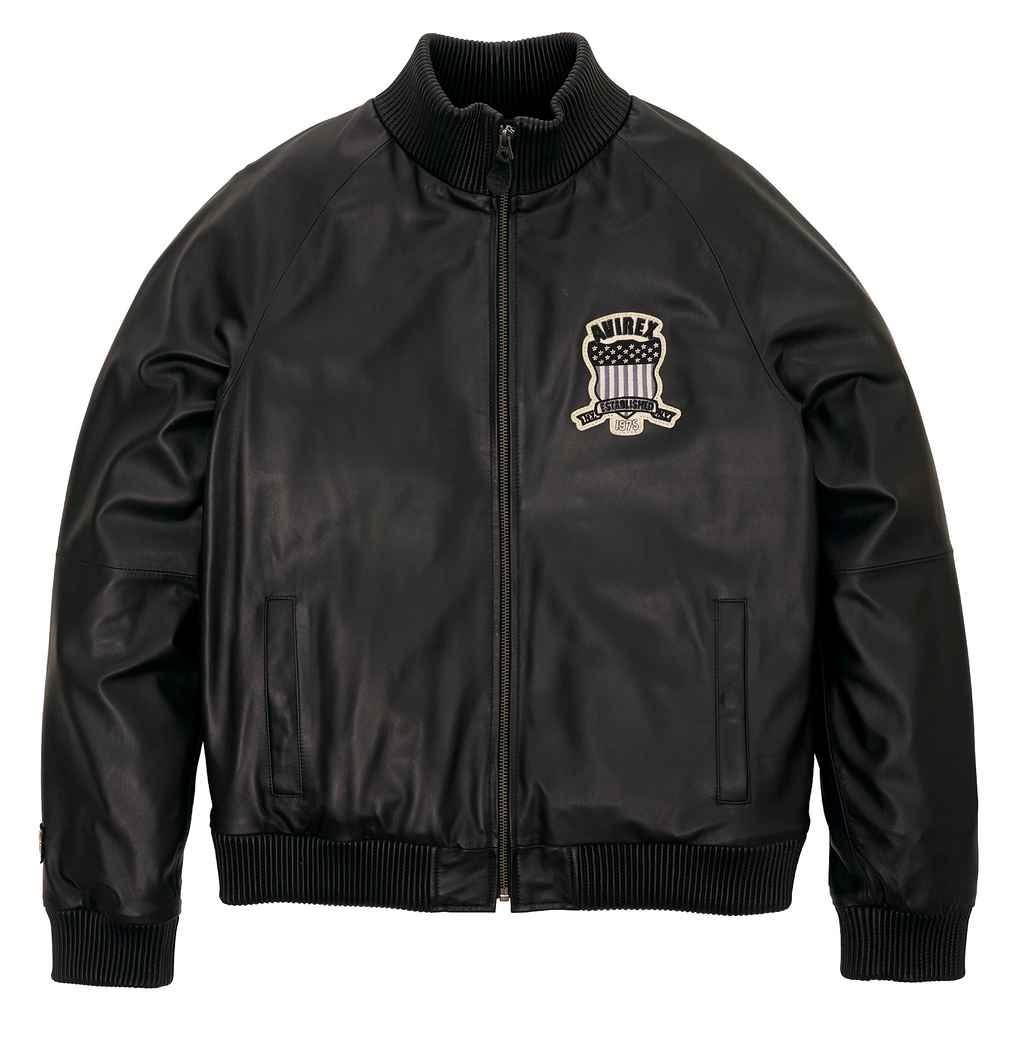 Mens Avirex Leather Track Jacket - Leather Jacket Gear – Leatherjacketwear